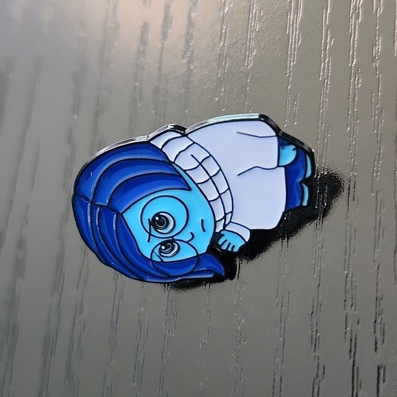 Disney | Jewelry | Disneys Inside Out Sadness Inspired Enamel Pin ...